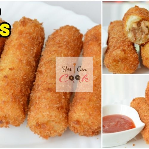 Bread Chicken Cheese Fingers Recipe - YesICanCook