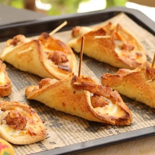 Crispy Chicken Cheese Toast - YesICanCook