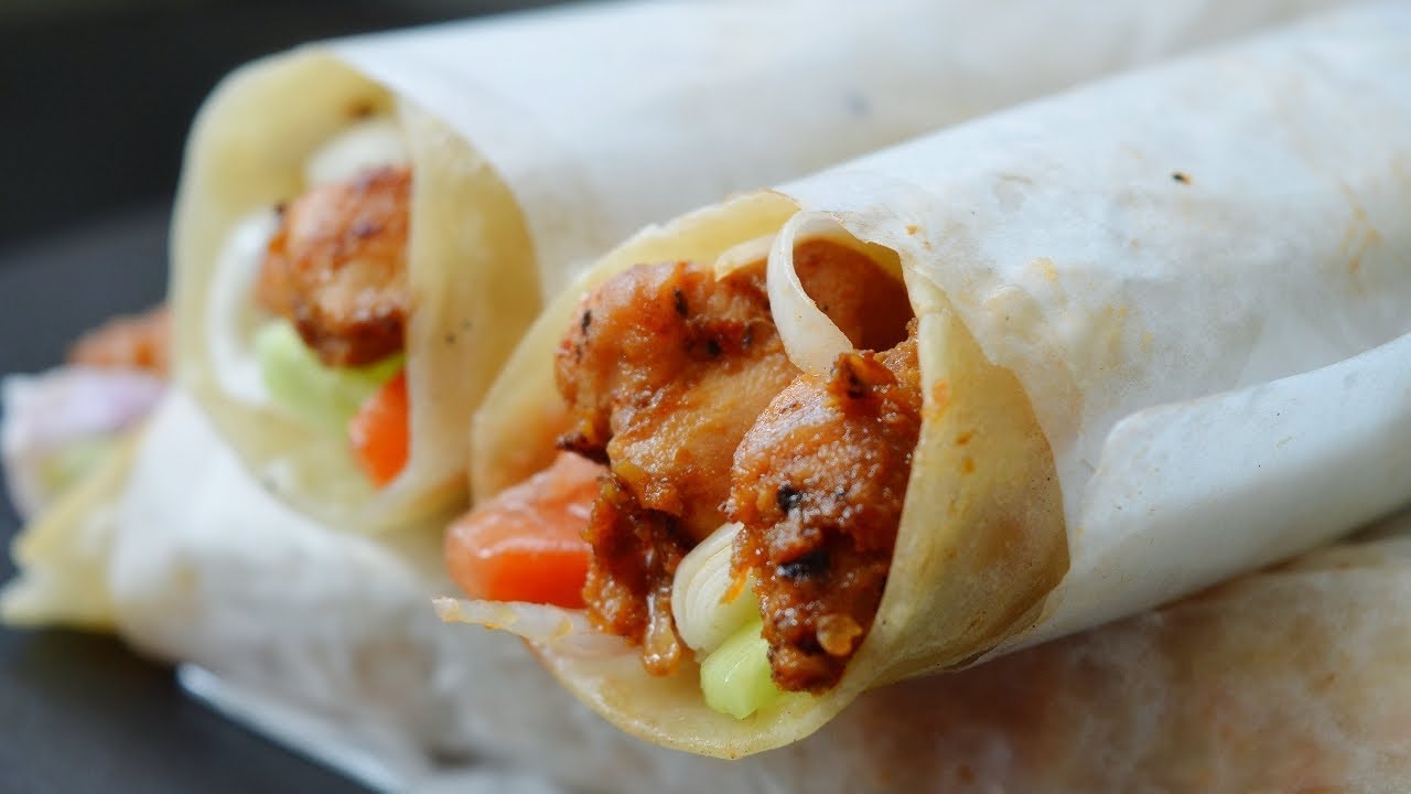 Peri Peri Chicken Paratha Roll - YesicanCook