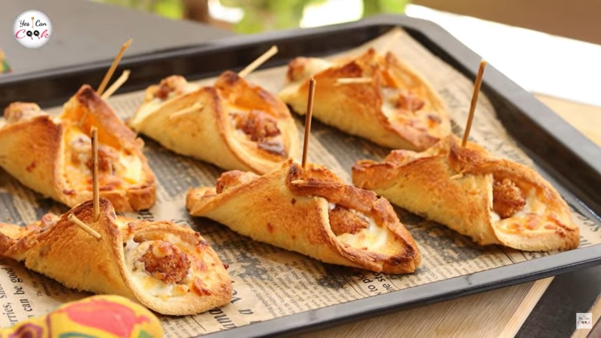 Crispy Chicken Cheese Toast - YesICanCook